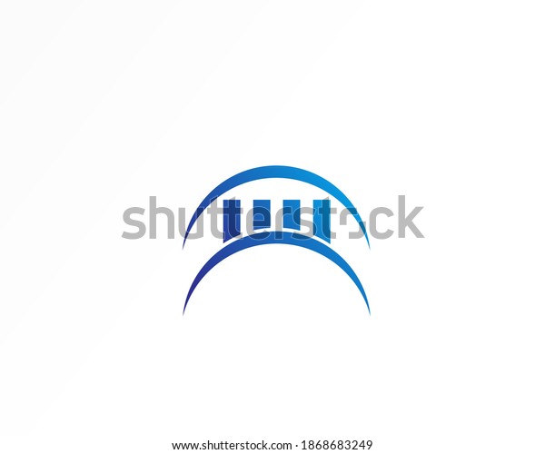Semi Circle Logo Design Line Shape 库存矢量图（免版税）1868683249 | Shutterstock
