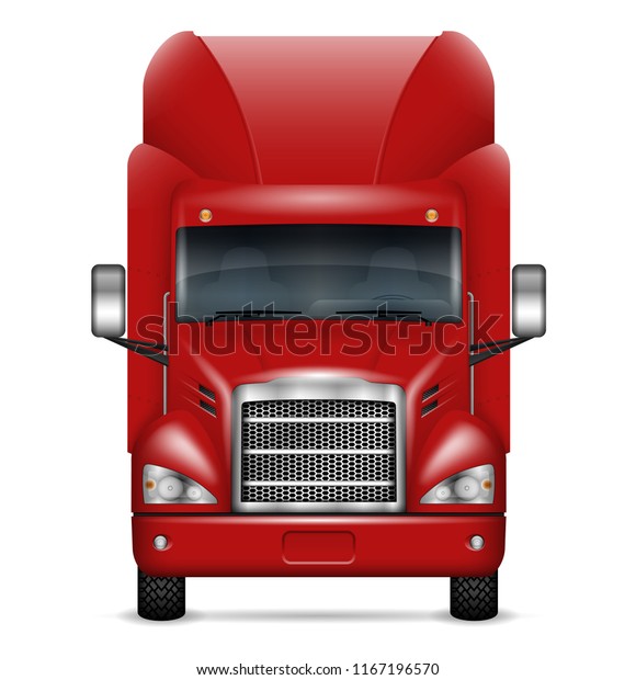 Semi Trailer Truck Front View On Stock Vector (Royalty Free) 1167196570