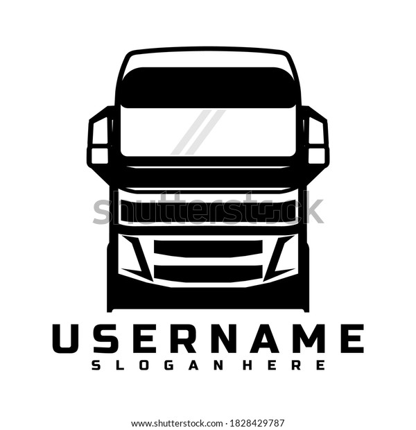 Semi Truck Logo Design Vector Stock Vector (Royalty Free) 1828429787