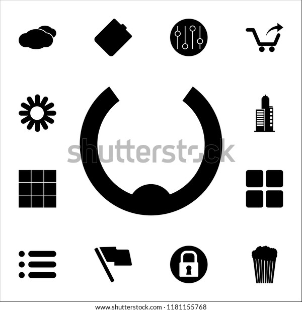 Semicircle Icon Web Icons Universal Set Stock Vector (Royalty Free ...