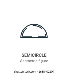 Semicircle Outline Vector Icon Thin Line Stock Vector (Royalty Free ...