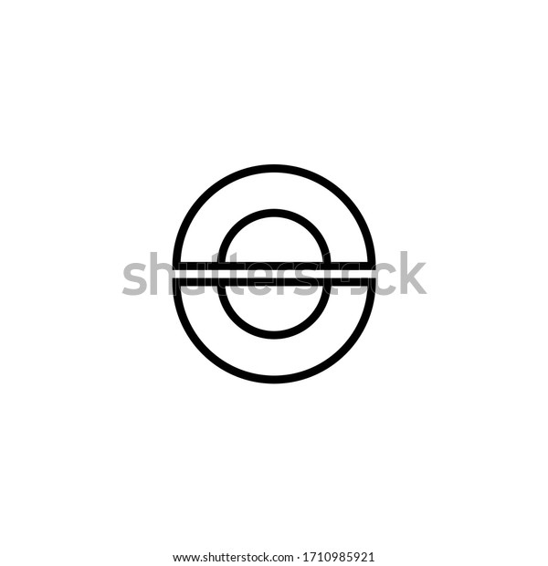 Semicircles Vector Icon Linear Outline Icon Stock Vector (Royalty Free ...
