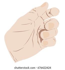 Semiclosed Left Hand Stock Vector (Royalty Free) 676422424 | Shutterstock