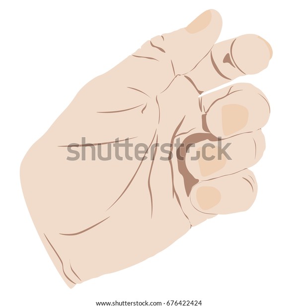 Semiclosed Left Hand Stock Vector (Royalty Free) 676422424 | Shutterstock
