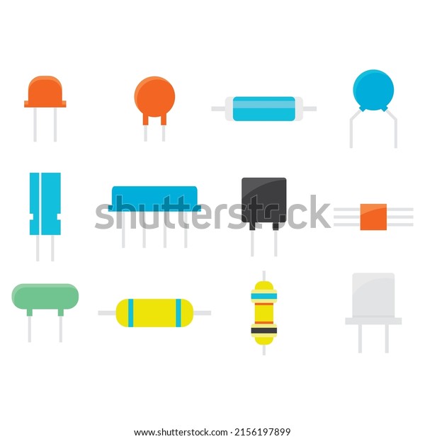 Semiconductor Chip Transistor Resistor Electric Circuit 库存矢量图（免版税 ...