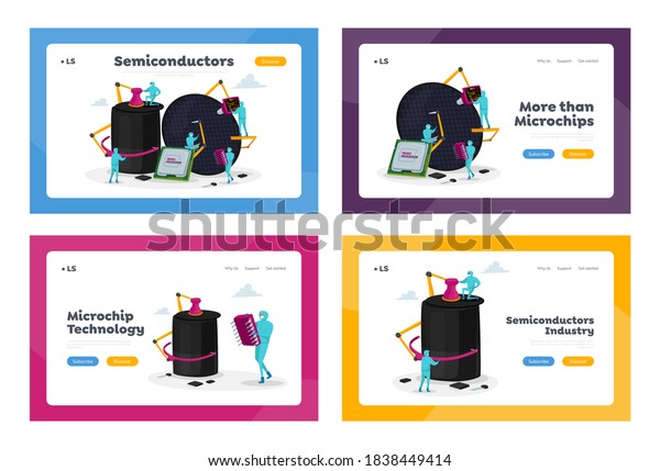 Semiconductor Manufacturing Process Landing Page Template: เวกเตอร์สต็อก (ปลอดค่าลิขสิทธิ์ ...