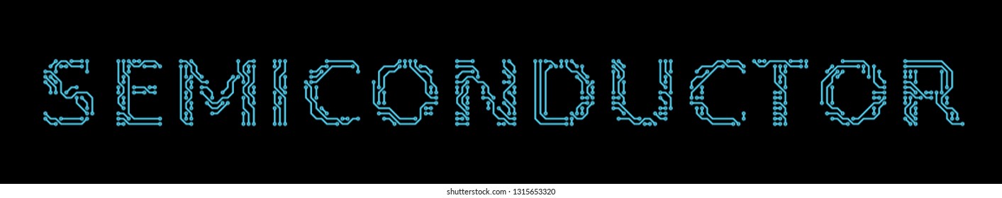 Semiconductor Sign Circuit Board Style Stock Vector (Royalty Free ...