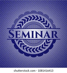 Seminar Badge Denim Texture Stock Vector (Royalty Free) 1081416413 ...