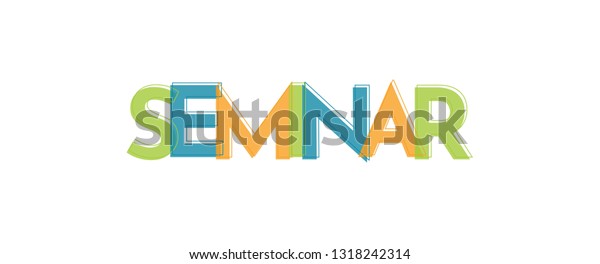 Seminar Word Concept Seminar Use Cover Stock Vector (Royalty Free ...