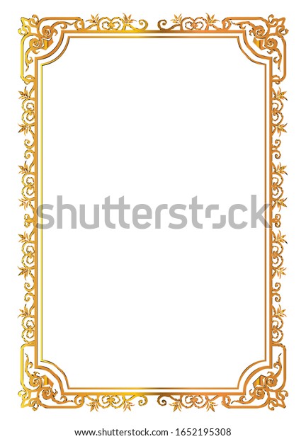 Semisolid Classical Decorative Rule Gorgeous Golden Stock Vector ...
