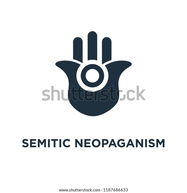 Semitic Neopaganism Icon Black Filled Vector Stock Vector (Royalty Free ...