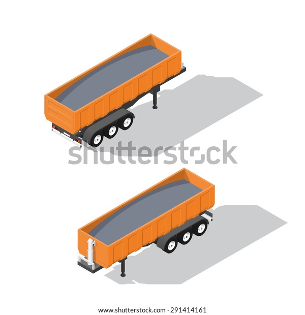 Semitrailer Tipper Detailed Isometric Icons Set Stock Vector (Royalty ... Semitrailer Tipper Detailed Isometric Icons Set Stock Vector (Royalty ...