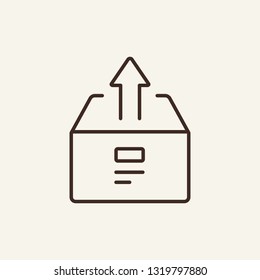 Send Box Line Icon Archive Box Stock Vector (Royalty Free) 1319797880 ...