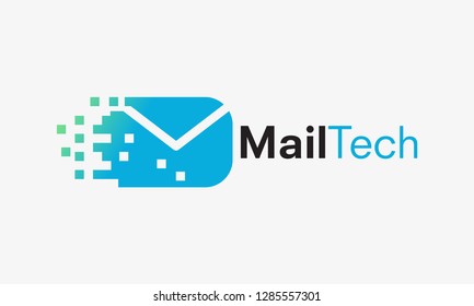 Send Email Logo Concept Mail Technology: vector de stock (libre de ...