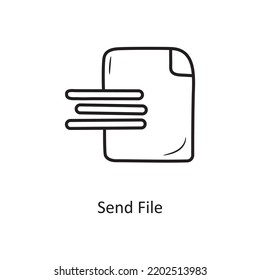 Send File Outline Icon Design Illustration Stock Vector (Royalty Free ...