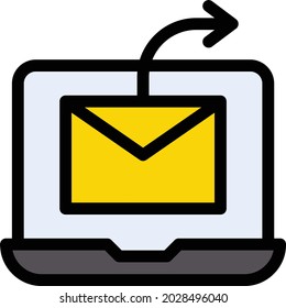 Send Vector Color Line Icon Stock Vector (Royalty Free) 2028496040 ...