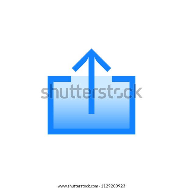 Send Vector Pictogram Blue Line Icon Stock Vector (Royalty Free ...