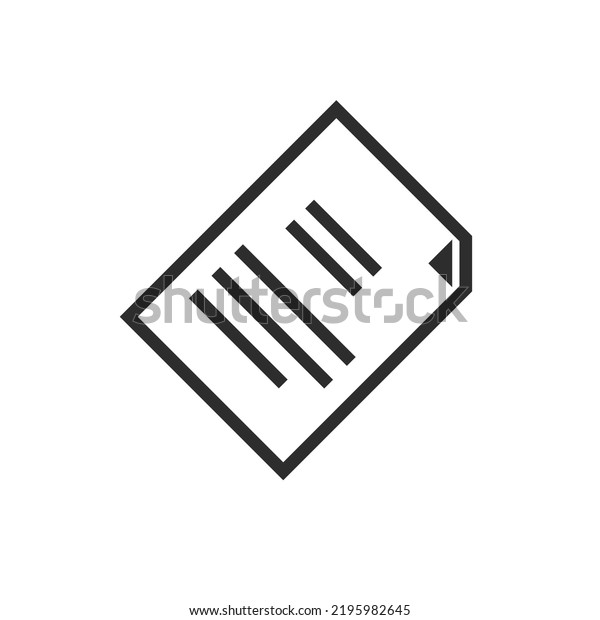 Sending Document Icon Monochrome Black White Stock Vector (Royalty Free ...