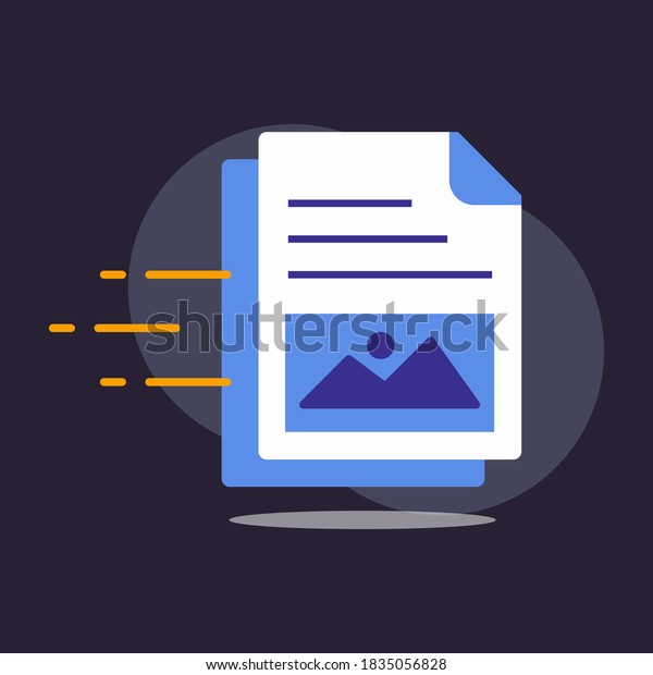 Sending Image File Flat Style Ready Stock Vector (Royalty Free) 1835056828