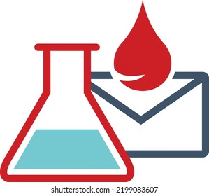 Sending Lab Blood Test Mail Icon Stock Vector (Royalty Free) 2199083607 ...