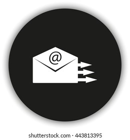 Sending Mail Icon Stock Vector (Royalty Free) 443813395 | Shutterstock