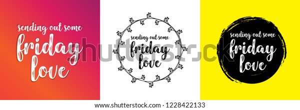 Sending Out Some Friday Love Hand Stock Vector (Royalty Free ...