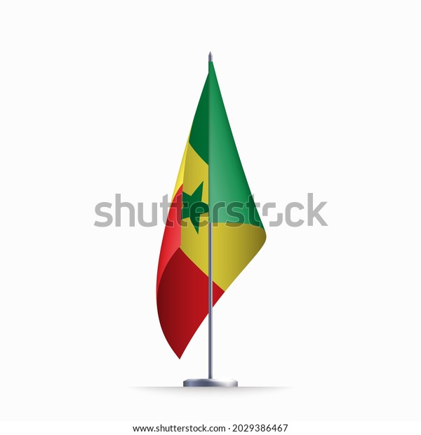 Senegal Flag State Symbol Isolated On Stock Vector (Royalty Free ...