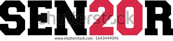 Senior 2020 Curved Class Stock Vector (Royalty Free) 1643449096 ...