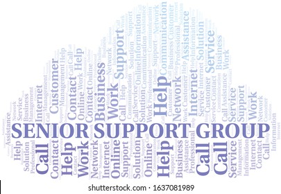 Senior Support Group Word Cloud Vector Stock Vector (Royalty Free ...