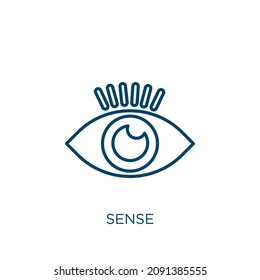 Sense Icon Thin Linear Sense Outline Stock Vector (Royalty Free ...