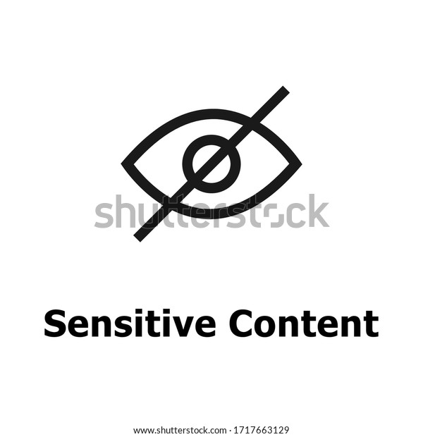 Sensitive Content Eye Crossed Sign Media Stock Vector (Royalty Free ...