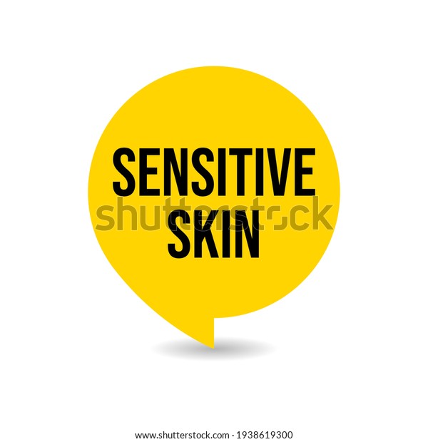 Sensitive Skin Icon Label Design Vector Stock Vector (Royalty Free ...