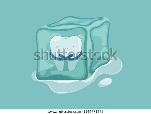 Sensitive Tooth Ice Dental Concept Stock Vector (Royalty Free) 1164971692