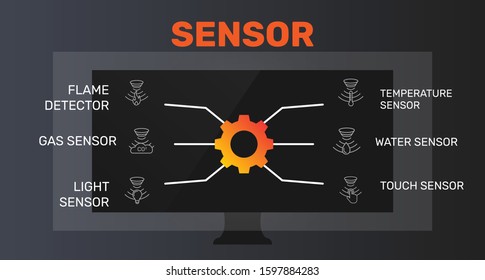 Stock vektor „Sensor Infographics Vector Design Timeline Concept“ (bez ...