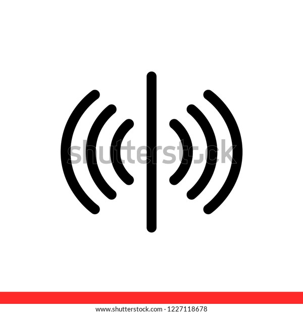 Sensor Vector Icon Signal Symbol Simple Stock Vector (Royalty Free ...