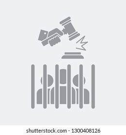 Sentence Conviction Concept Flat Isolated Vector Stock Vector (Royalty ...