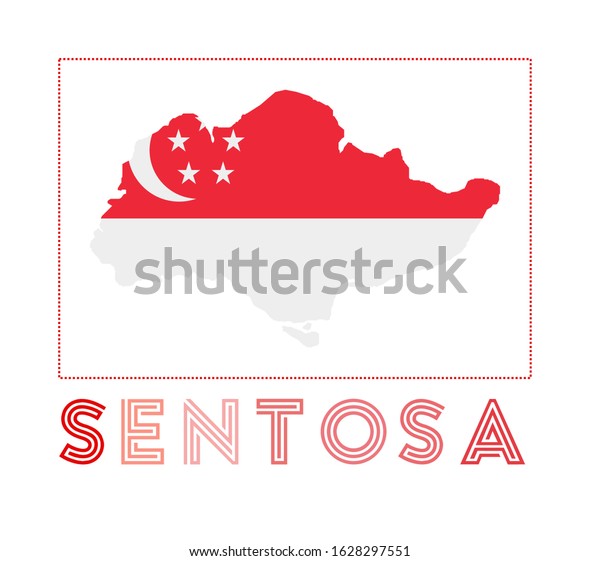 Sentosa Logo Map Sentosa Island Name Stock Vector (Royalty Free ...