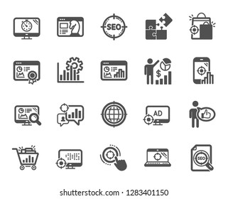 Seo Icons Set Increase Sales Business Stock Vector (Royalty Free ...