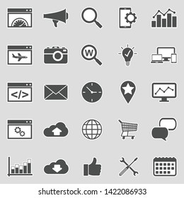 Seo Icons Sticker Design Vector Illustration Stock Vector (Royalty Free ...