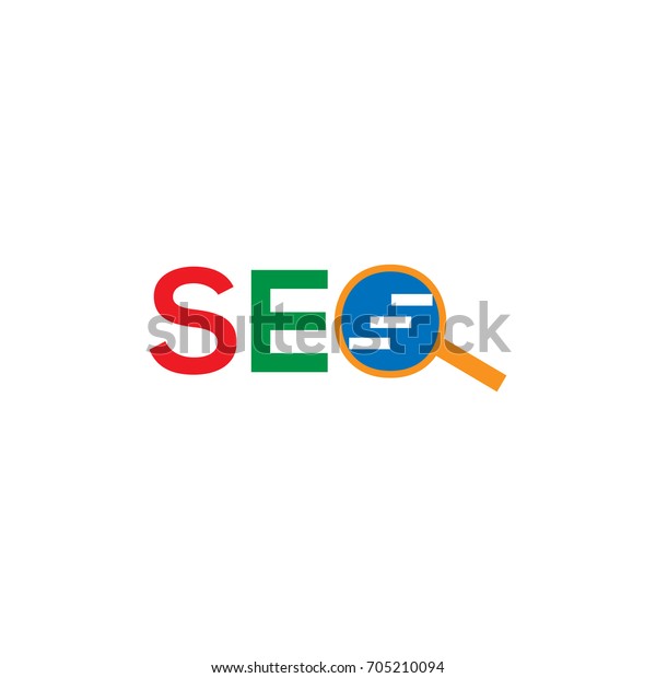 Seo Search Engine Optimization Logo Magnifying Stock Vector (Royalty ...