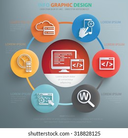 Content Distribution Network Flat Vector Including Stock Vector ...