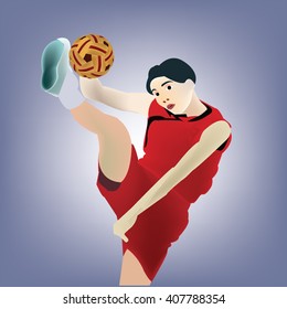 Sepak Takraw Sport Vector Stock Vector (Royalty Free) 407788372 ...