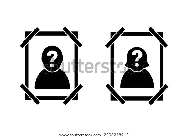 Separated People Icon Set Search Missing Stock Vector (Royalty Free ...