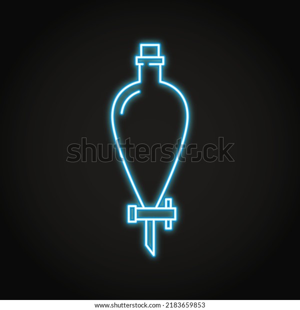 Separating Funnel Neon Icon Line Style Stock Vector (Royalty Free ...