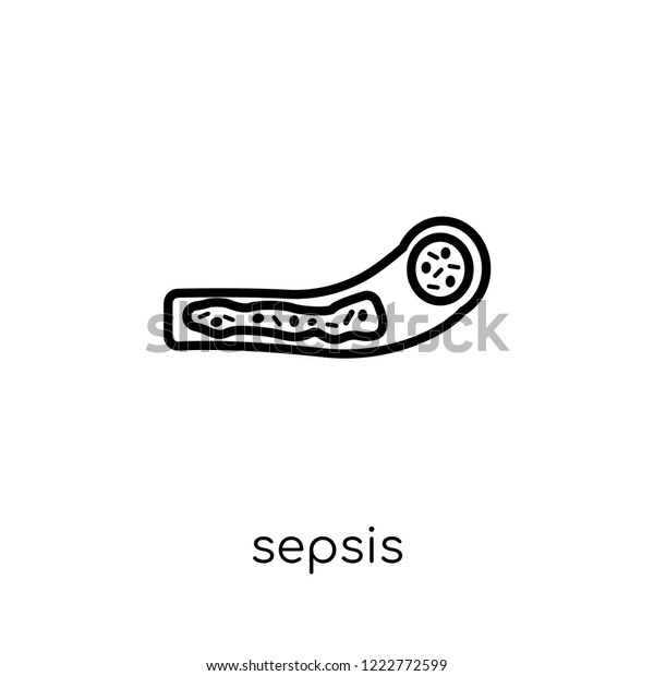 Sepsis Icon Trendy Modern Flat Linear Stock Vector (Royalty Free ...