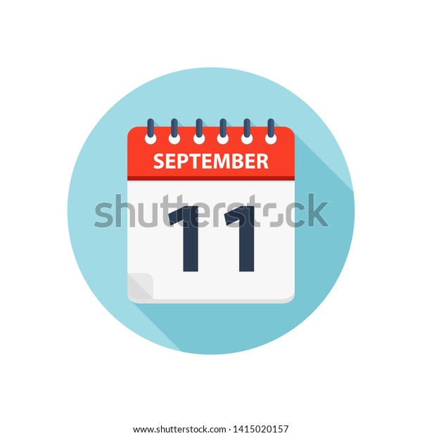 September 11 Calendar Icon Round Calendar Stock Vector (Royalty Free ...