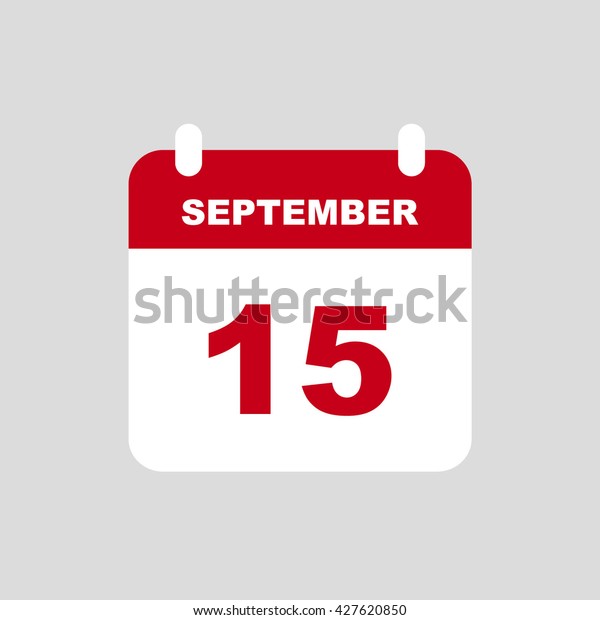 September 15 Calendar Icon Stock Vector (Royalty Free) 427620850 ...
