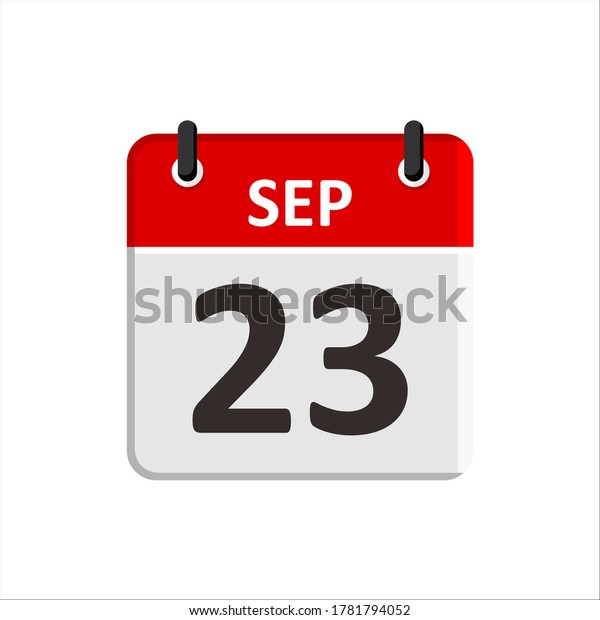September 23 Calendar Icon Calendar Icon Stock Vector (Royalty Free ...