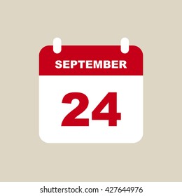 September 24 Calendar Icon Stock Vector (Royalty Free) 427644976