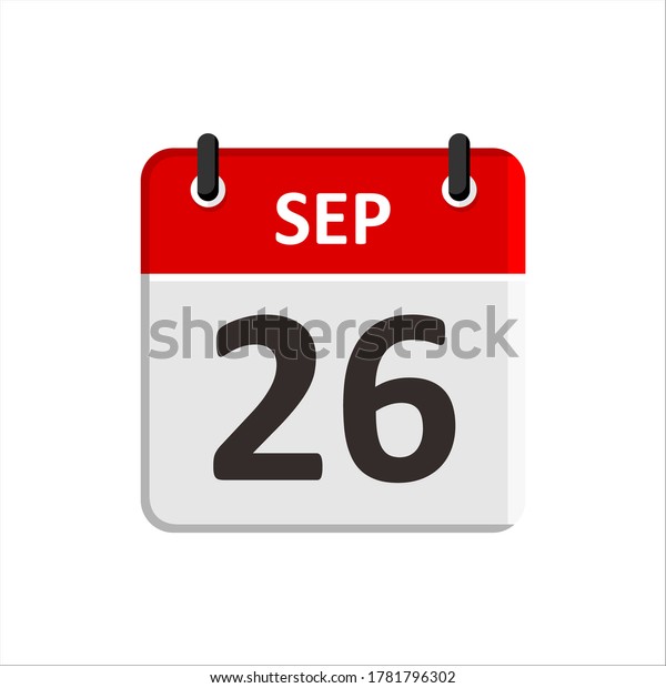 September 26 Calendar Icon Calendar Icon Stock Vector (Royalty Free ...